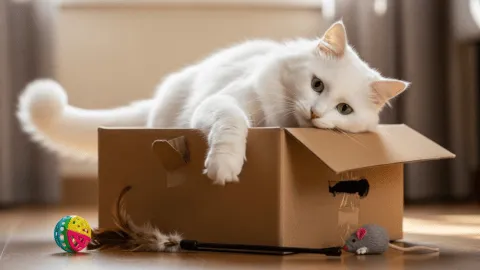 Reasons why your cat prefers boxes over expensive toys