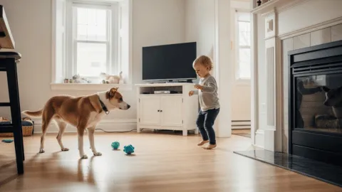 Ways dogs protect children without you noticing