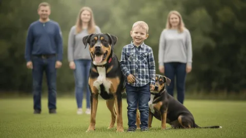 Ways dogs protect children without you noticing