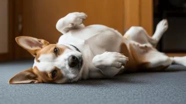 What your dogs sleeping position says about their mood