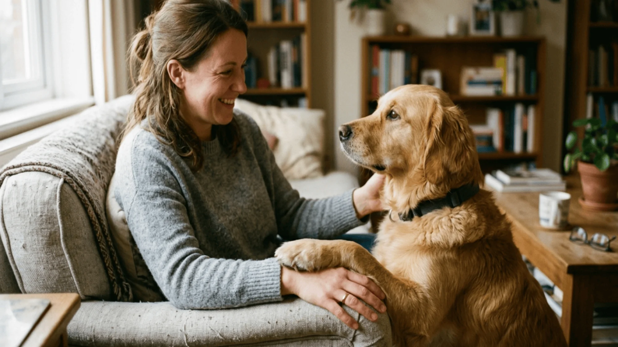 Dogs put their paws on you (heres what theyre really saying)